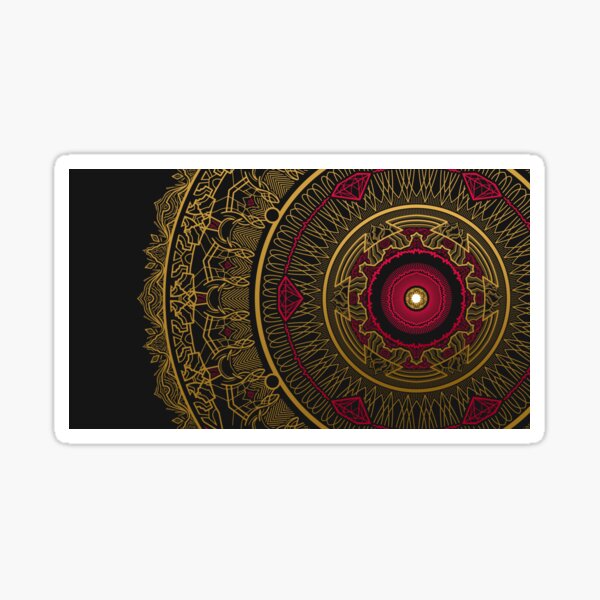 "GOLD MANDELA/RED" Sticker for Sale by Whisperingwells | Redbubble