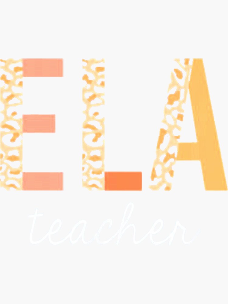 "Leopard Ela Teacher " Sticker for Sale by Irundell2020 | Redbubble
