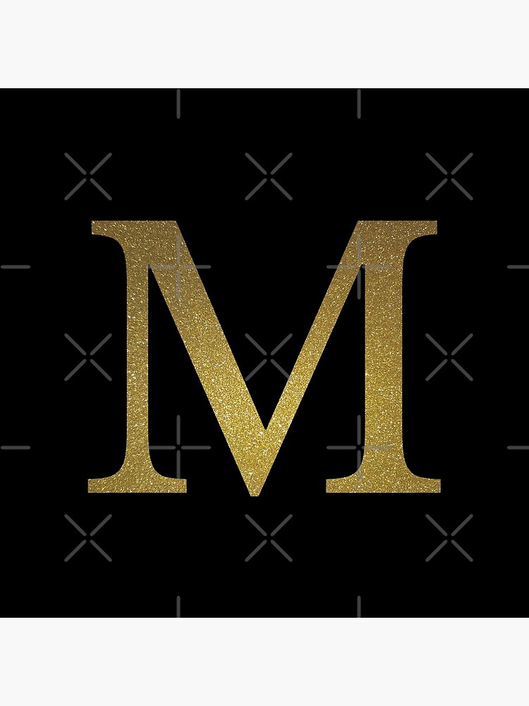 "Letter M - Gold Glitter" Poster for Sale by FunStudio | Redbubble