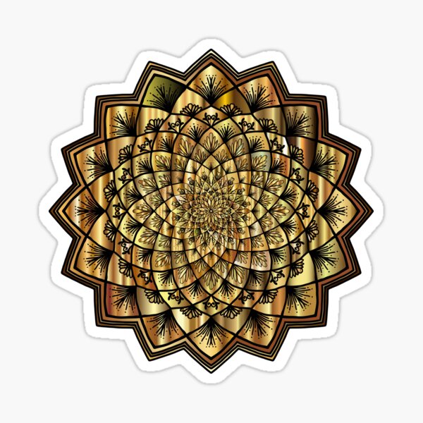 "GOLDEN/EARTH TONE/MANDELA" Sticker for Sale by Whisperingwells | Redbubble