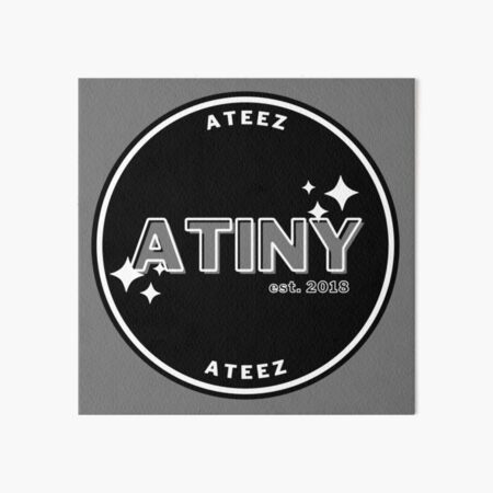 Lámina rígida «ATINY - Insignia de fandom de ATEEZ (versión en blanco y ...