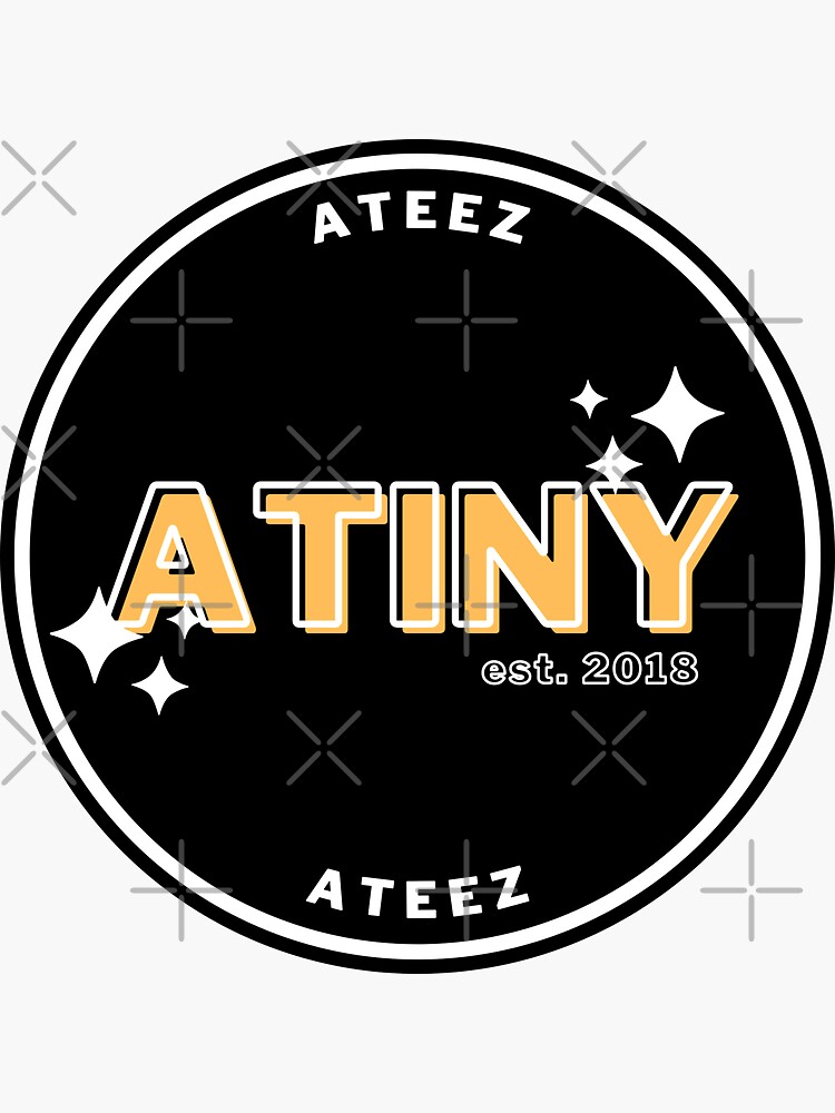 "ATINY - ATEEZ fandom badge (colour splash ver.)" Sticker for Sale by ...