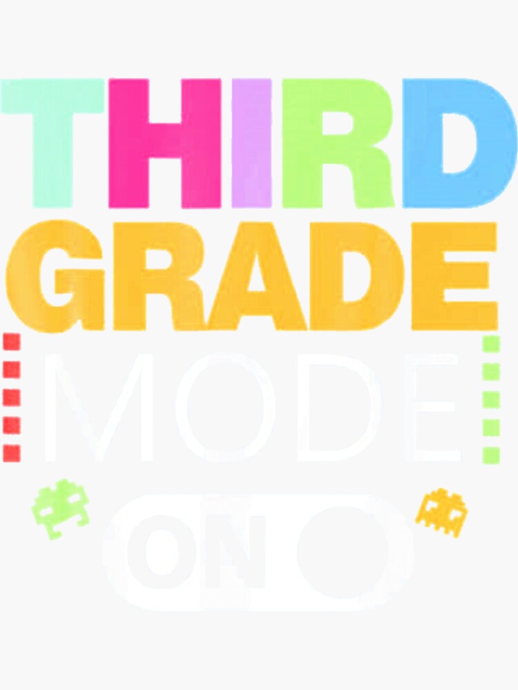 "Third Grade Video Game On" Sticker for Sale by Irundell2020 | Redbubble