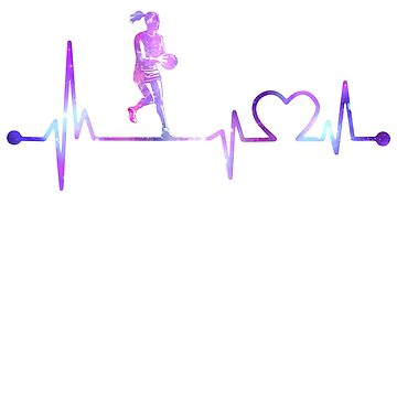 "NETBALL HEARTBEAT GALAXY, NETBALL GALAXY, NETBALL HEARTBEAT " Sticker ...