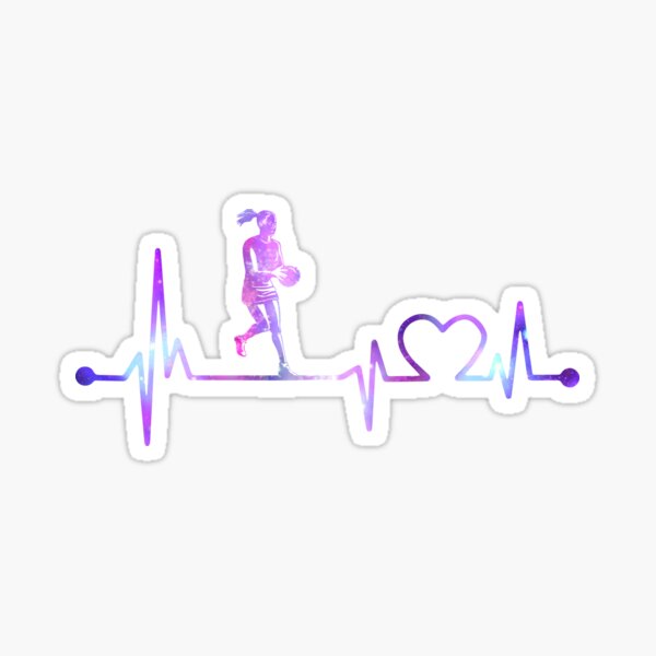 "NETBALL HEARTBEAT GALAXY, NETBALL GALAXY, NETBALL HEARTBEAT " Sticker ...