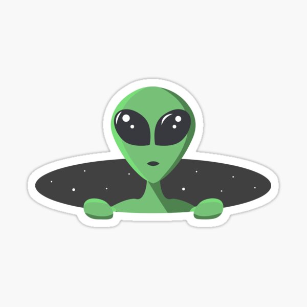 "Alien From A Black Hole - Aliens" Sticker for Sale by Found4u | Redbubble