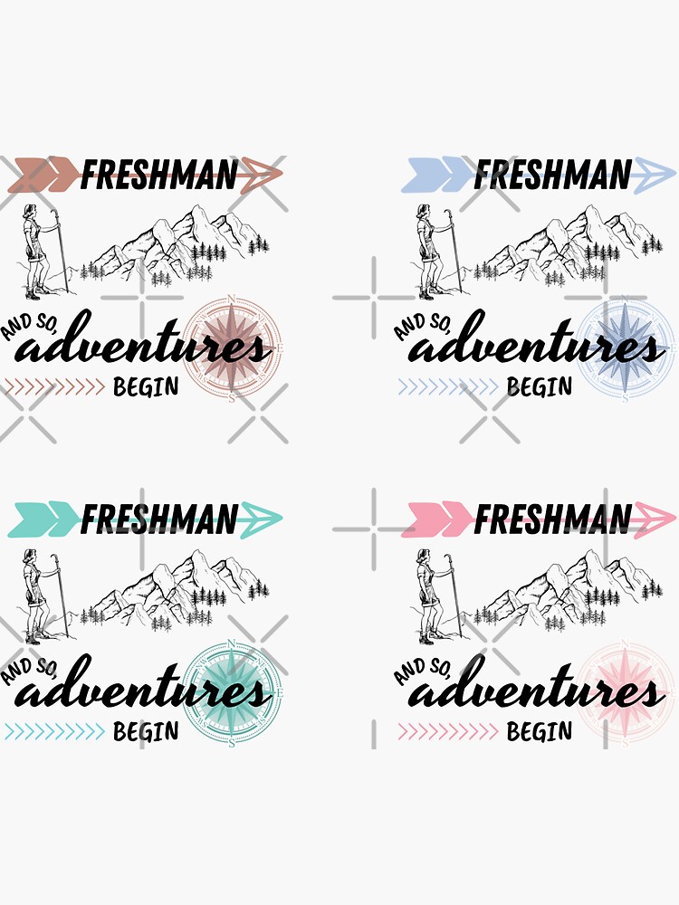 "Freshman Adventures Set" Sticker for Sale by dbyjane | Redbubble