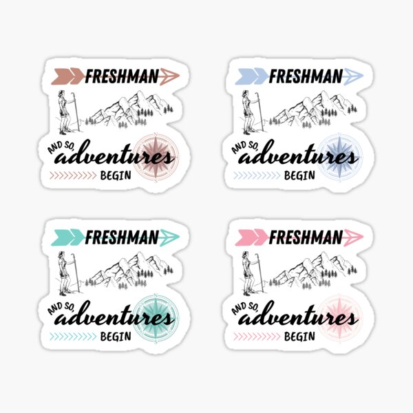 "Freshman Adventures Set" Sticker for Sale by dbyjane | Redbubble