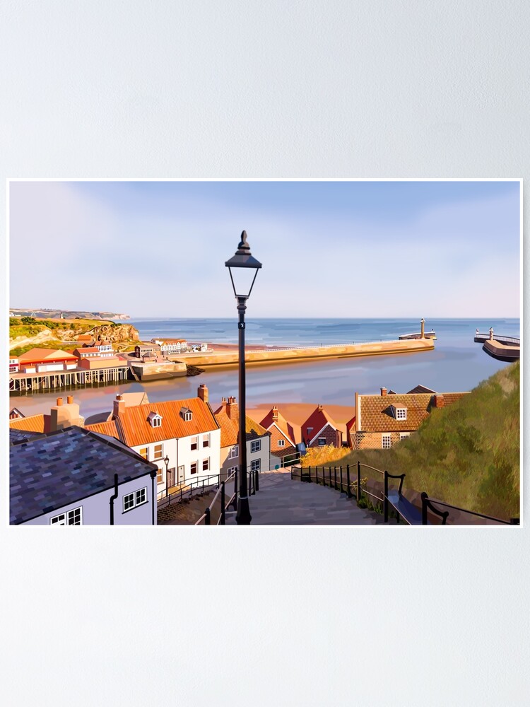 "Whitby Harbour " Poster by Scatthecat | Redbubble