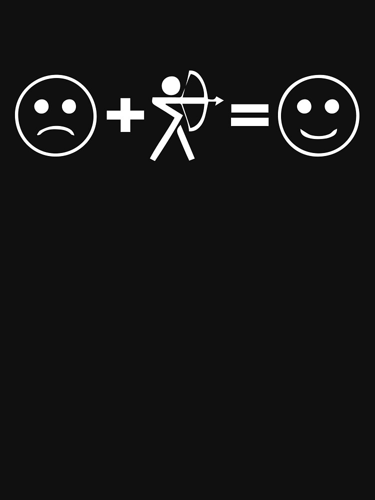 "Bow Hunting + Sad Face Archery Happy Face" T-shirt by ABDOLMOGHITH ...