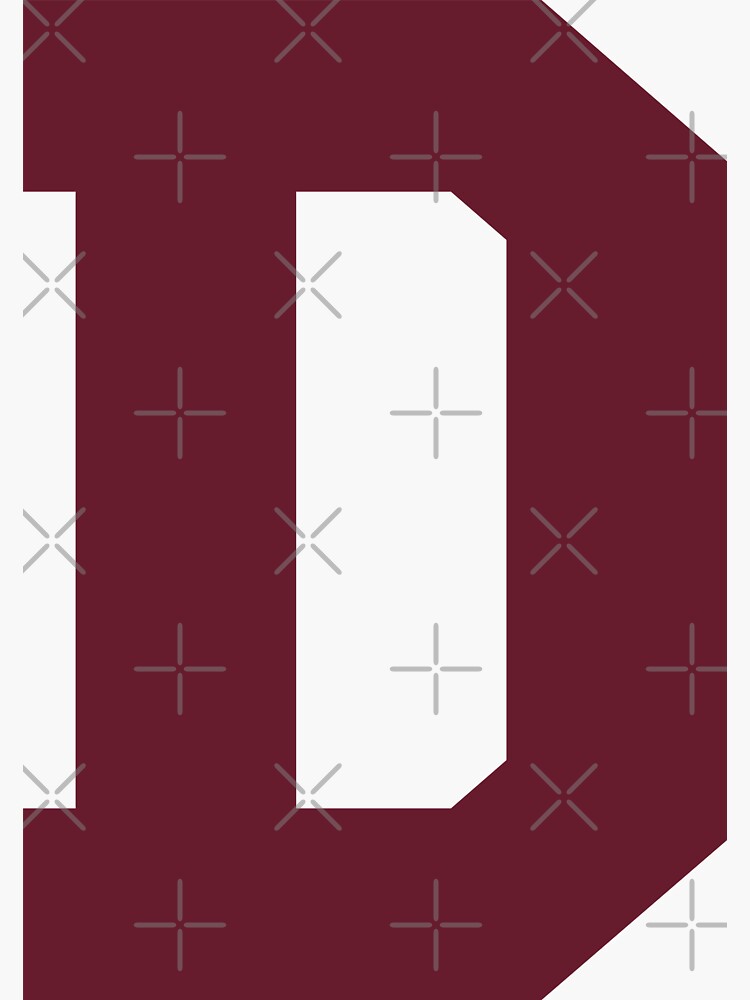 "Alphabet, Maroon D, Sports letter D" Sticker for Sale by TheCultStuff ...