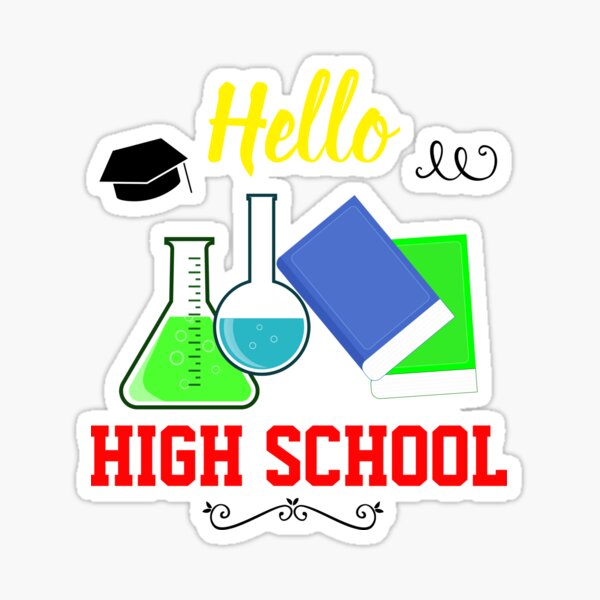 "Hello High School" Sticker for Sale by Medec | Redbubble
