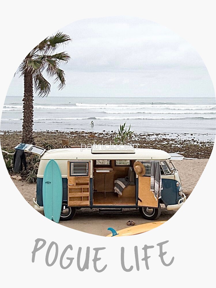 ""Pogue life" sticker Outer Banks" Sticker for Sale by patriclucian ...