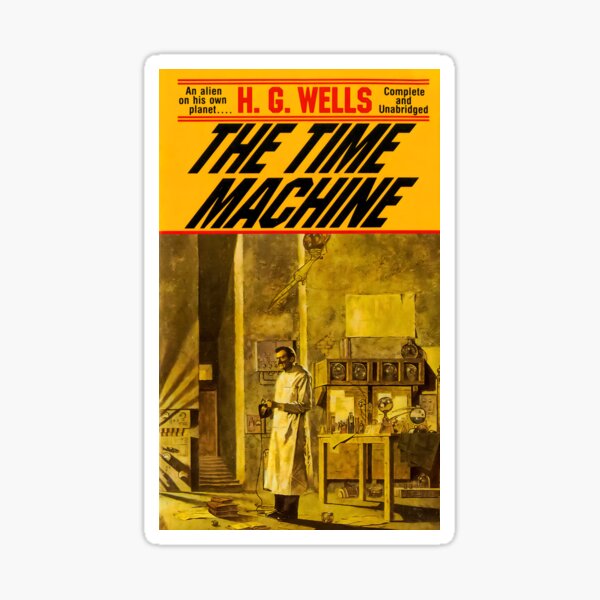 "The Time Machine - Vintage Book Cover" Sticker for Sale by koolzombie ...