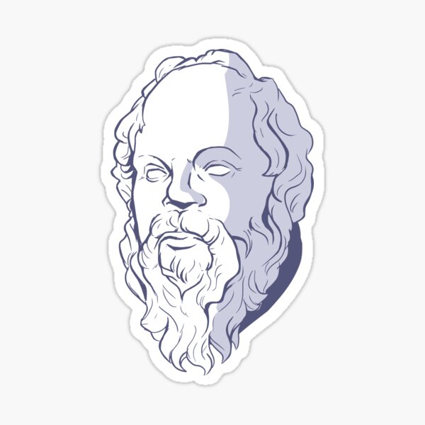 "Socrates vector illustration" Sticker for Sale by TRIBExSPACE | Redbubble
