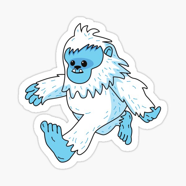 "Yeti Cryptid Blue" Sticker for Sale by richardhague | Redbubble