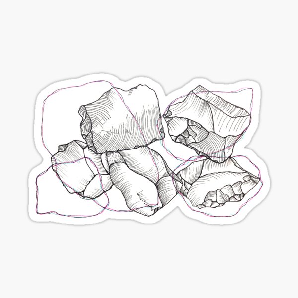 "Prehistoric Archaeology Lithic Flint Knapping Stone Age Tools" Sticker ...