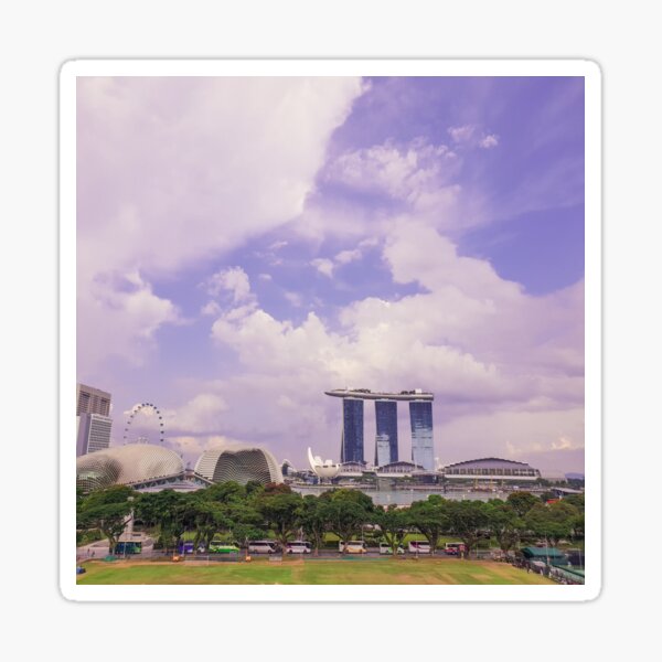 "Singapore Marina Bay Sands, Singapore Flyer" Sticker for Sale by ...