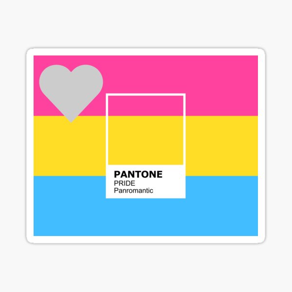 "Pride Panromantic Pantone" Sticker for Sale by itsonlytime | Redbubble