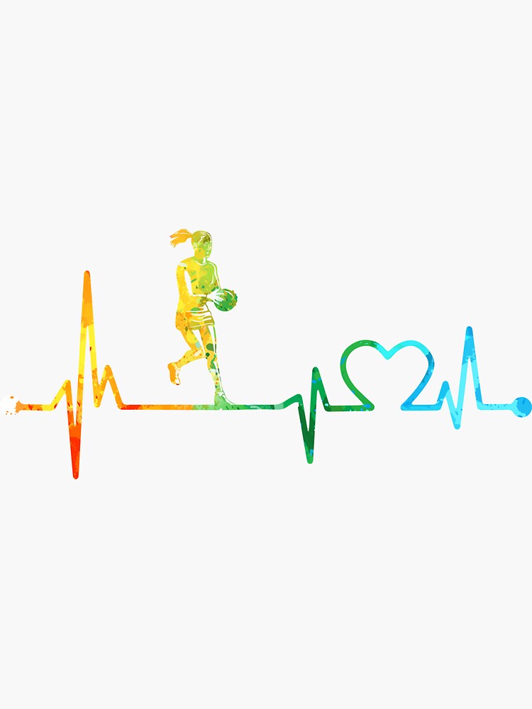 "NETBALL HEARTBEAT WATERCOLOR" Sticker for Sale by WinghiDesign | Redbubble