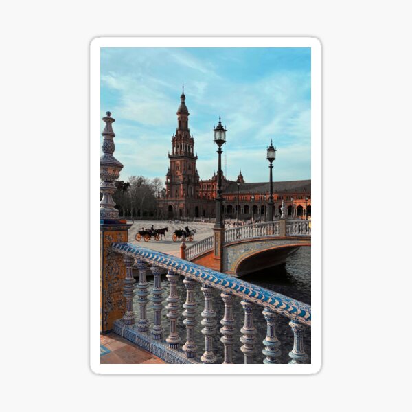 "Plaza España Sevilla" Sticker for Sale by ShivamChoudhary | Redbubble
