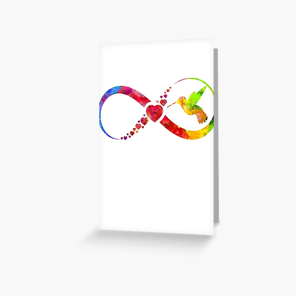 Tarjetas de felicitación «Colibrí acuarela Infinito, Colibrí Infinito ...