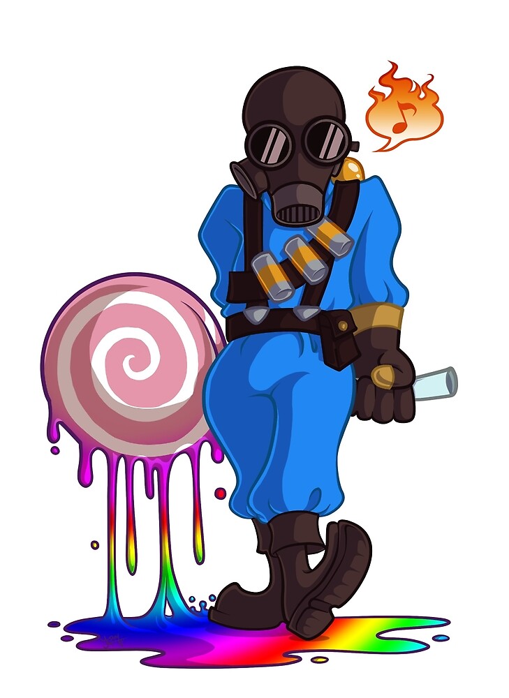 "Happy Pyro BLU" by KiraSaintclair | Redbubble