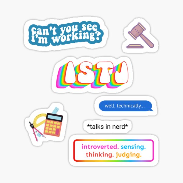 "ISTJ Stereotype Pack" Sticker for Sale by amathebee | Redbubble
