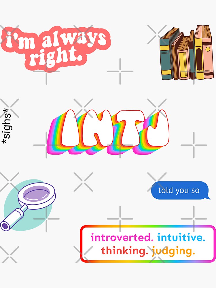 "INTJ Stereotype Pack" Sticker by amathebee | Redbubble