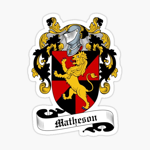 "Matheson " Sticker for Sale by HaroldHeraldry | Redbubble