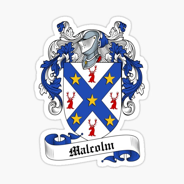 "Malcolm " Sticker by HaroldHeraldry | Redbubble