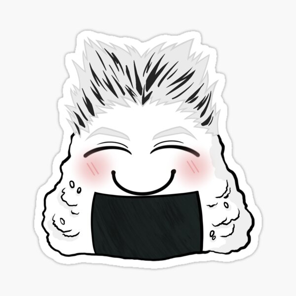 "MSBY Cursed Onigiri Bokuto" Sticker for Sale by snownya | Redbubble
