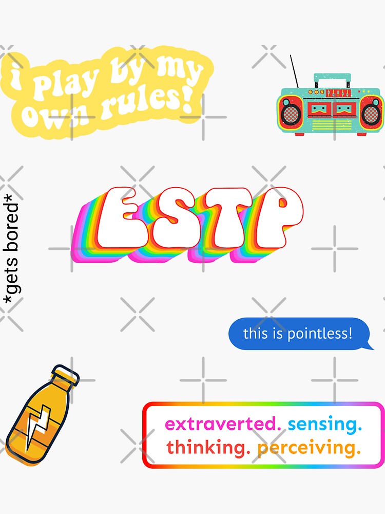 "ESTP Stereotype Pack" Sticker for Sale by amathebee | Redbubble
