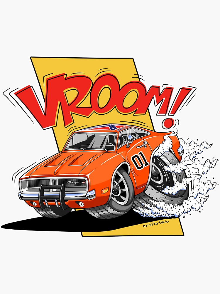 "General Lee" Sticker for Sale by EMIRARTLAB | Redbubble