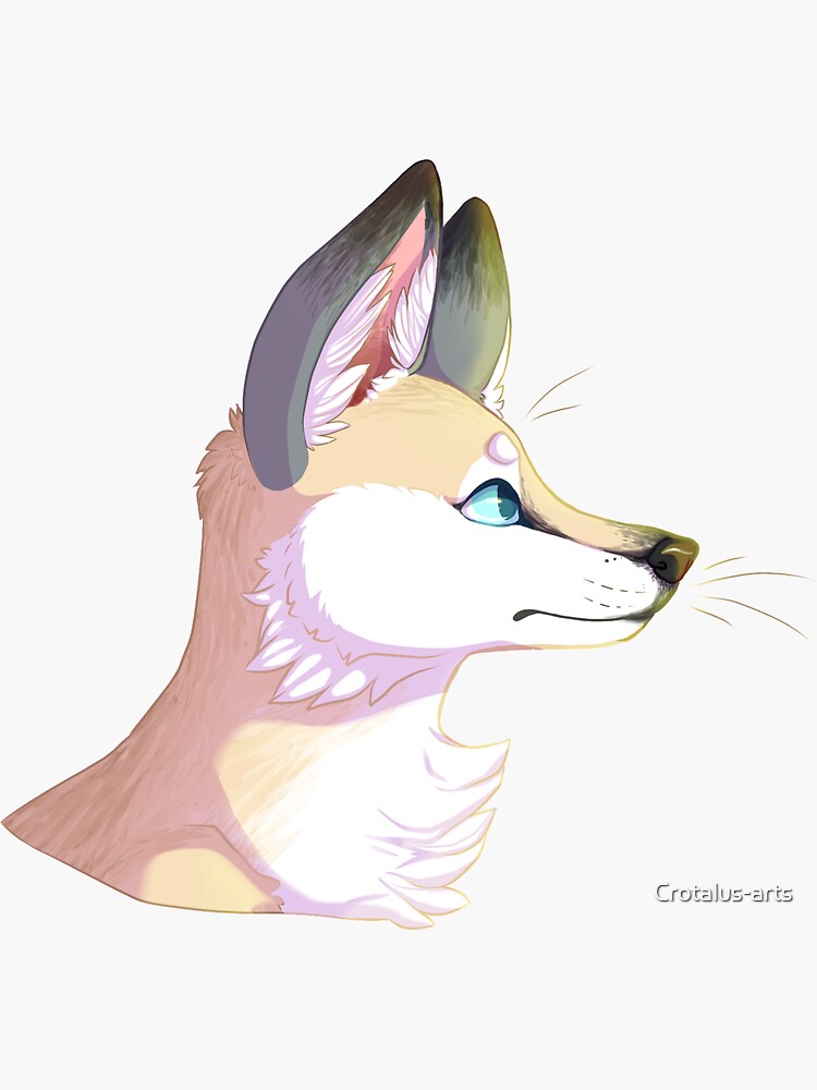 "Fire and Ice Fox Head" Sticker for Sale by Crotalus-arts | Redbubble