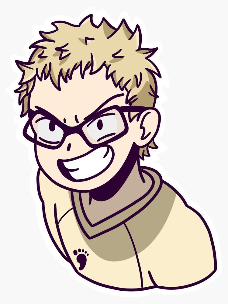"tsukishima haikyuu" Sticker for Sale by hellawat | Redbubble