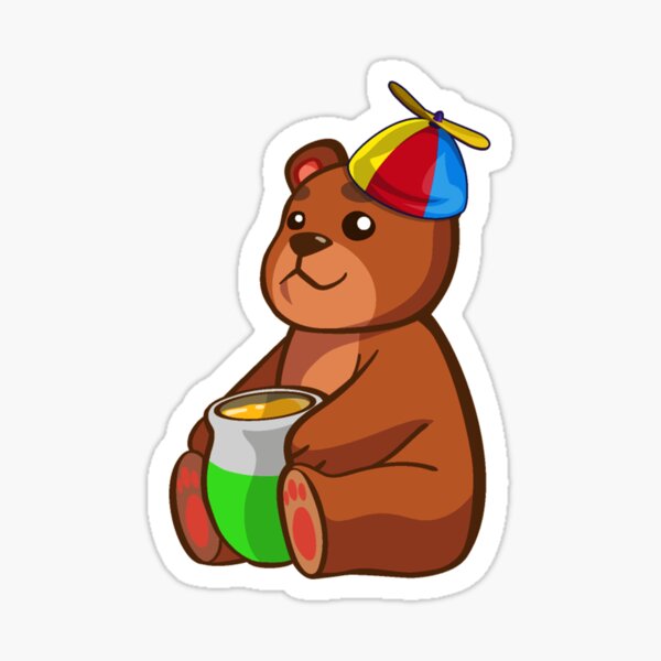 "cute happy bear Sticker" Sticker by Stickersplurge | Redbubble