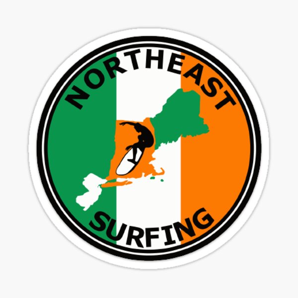 "Northeast Surfing" Sticker for Sale by hannahlees01 | Redbubble