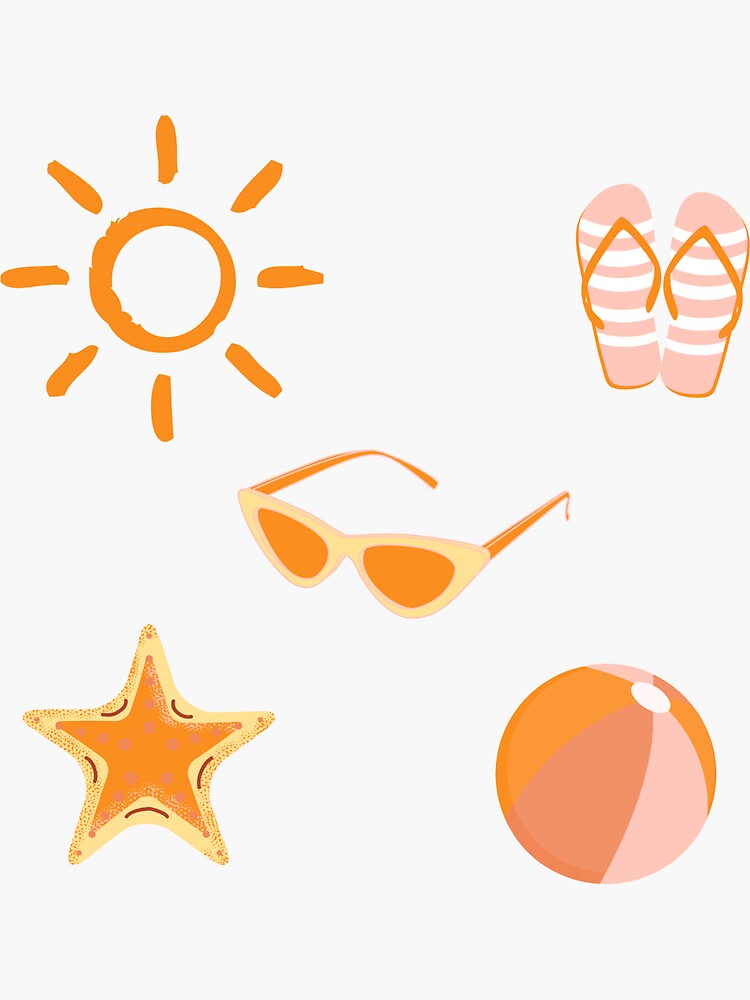 "orange summer pack" Sticker for Sale by liatperlman | Redbubble