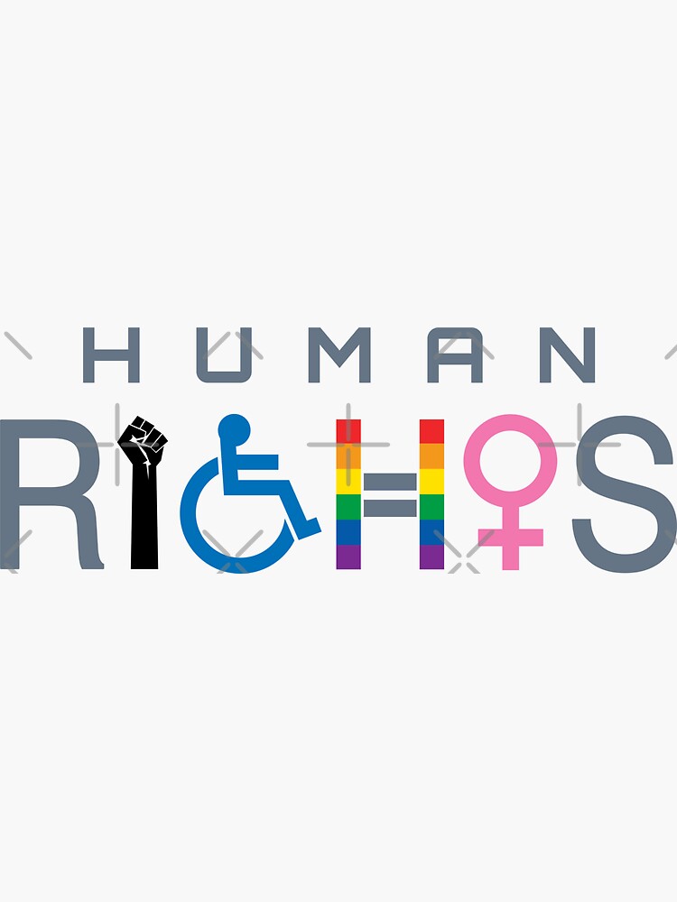 "Human Rights" Sticker for Sale by BendeBear | Redbubble
