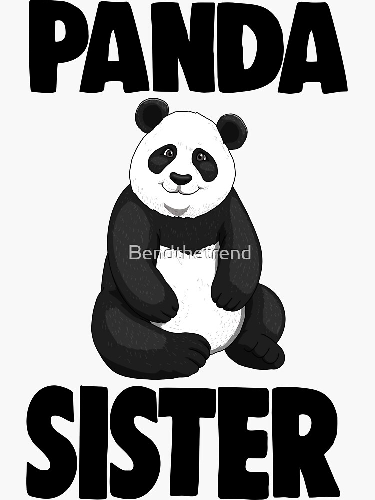 "Panda Sister" Sticker for Sale by Bendthetrend | Redbubble