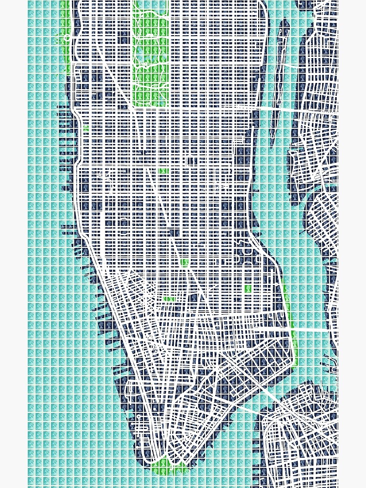 Lower Manhattan Map Premium Matte Vertical Poster