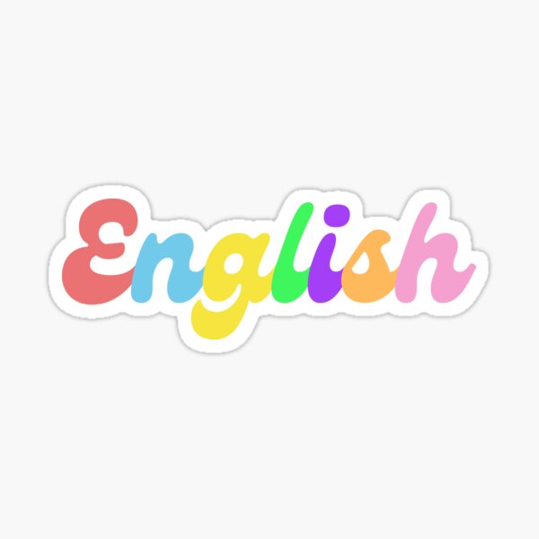 "English Sticker" Sticker for Sale by TryHard-Studios | Redbubble