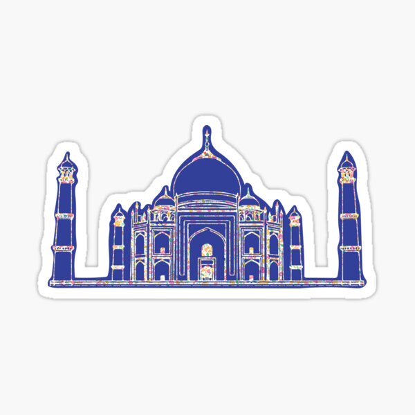 "Artistic Taj Mahal" Sticker for Sale by trebuck | Redbubble