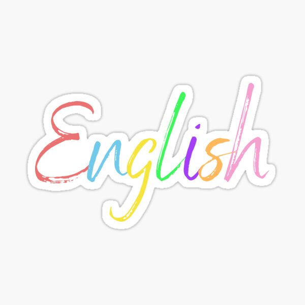 "English Sticker" Sticker for Sale by TryHard-Studios | Redbubble