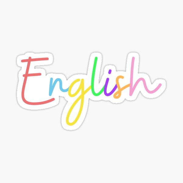 "English Sticker" Sticker for Sale by TryHard-Studios | Redbubble