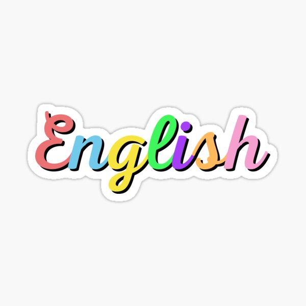 "English Sticker" Sticker for Sale by TryHard-Studios | Redbubble