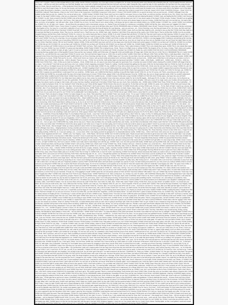 "Shrek 2 - Entire Script" Art Print for Sale by notwholovesyou | Redbubble