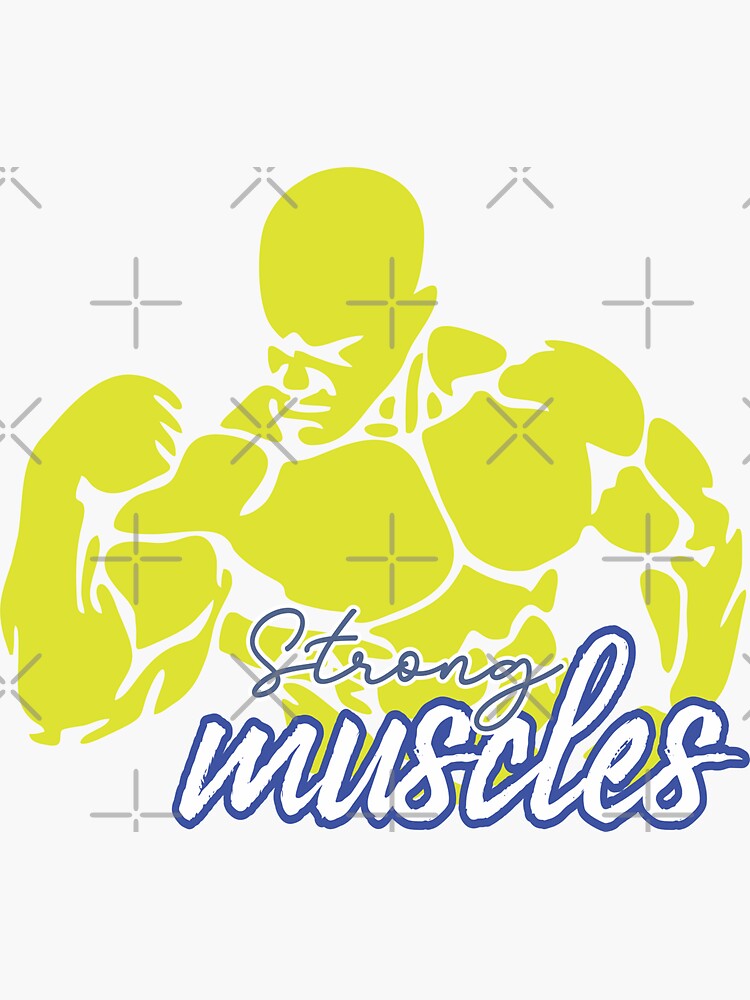 "Strong muscles " Sticker for Sale by grafixmaster | Redbubble