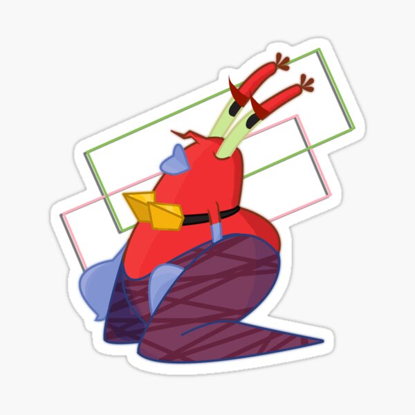 "The Bikini Bottoms: Mr. Krabs" Sticker for Sale by Carl2Stickers ...